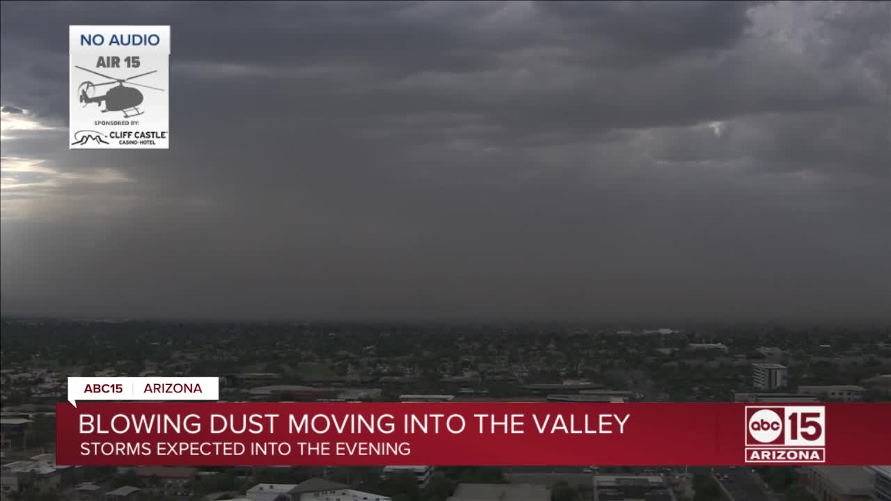 LIVE UPDATES: Blowing dust, rain, wind moving into the Valley