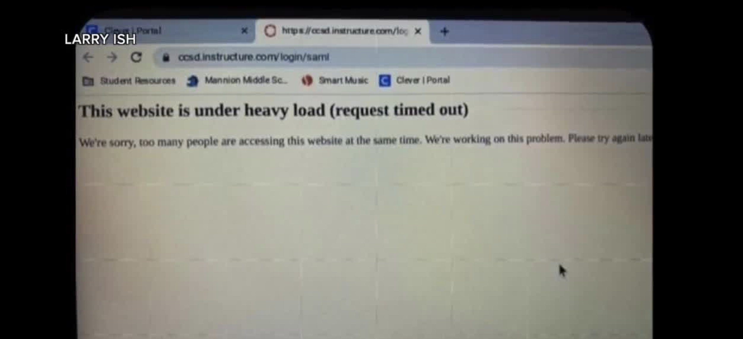 Canvas app crash create frustrations on 1st day of school