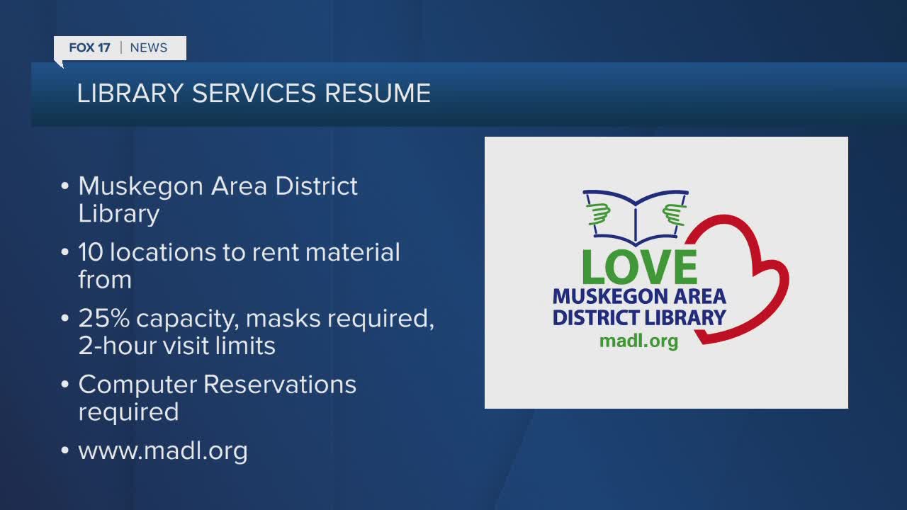 Muskegon Area District Library opens to the public with limited capacity