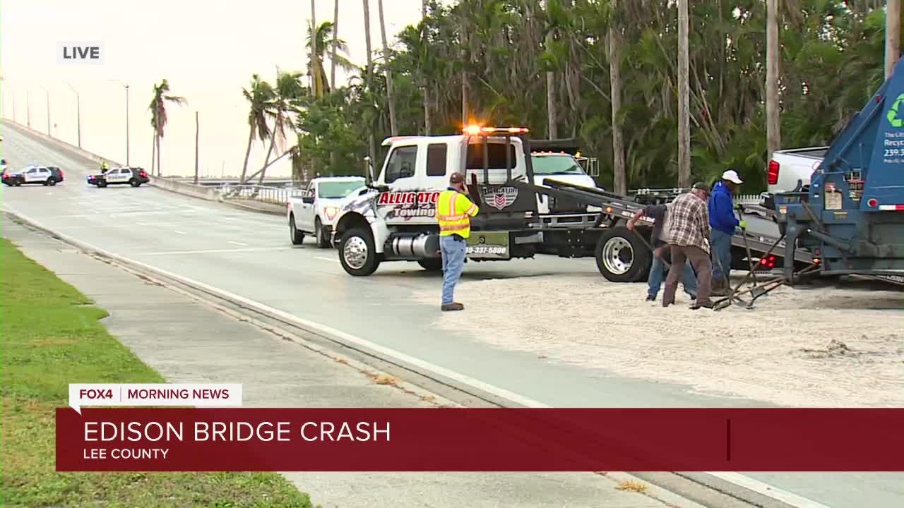 Edison Bridge reopens after crash slowed traffic in Fort Myers