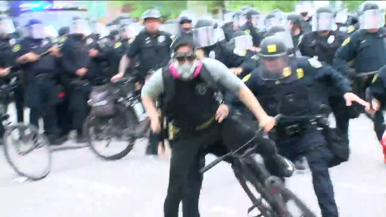 Milwaukee police declare protest 'unlawful' and use gas to disperse crowd