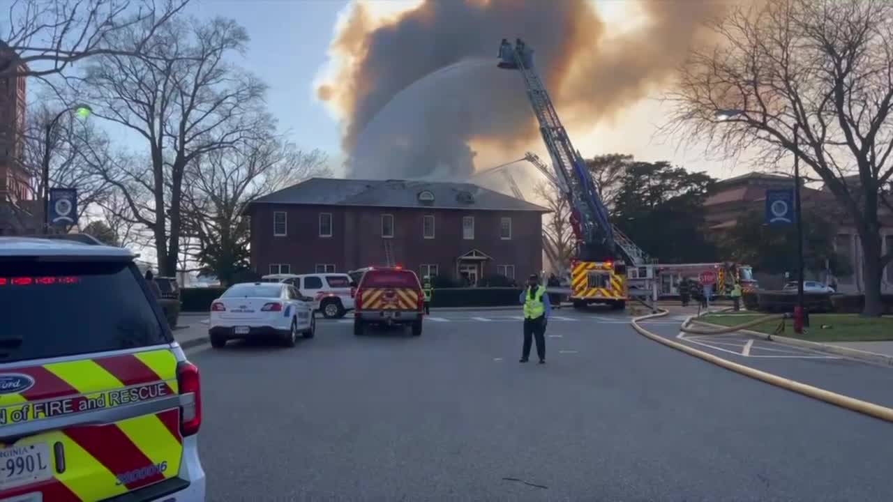 Students, faculty evacuated after fire at Hampton University