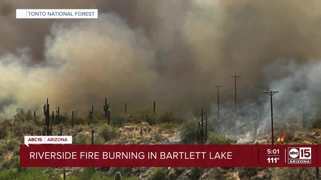 Riverside Fire causes recreational areas near Bartlett Lake to evacuate