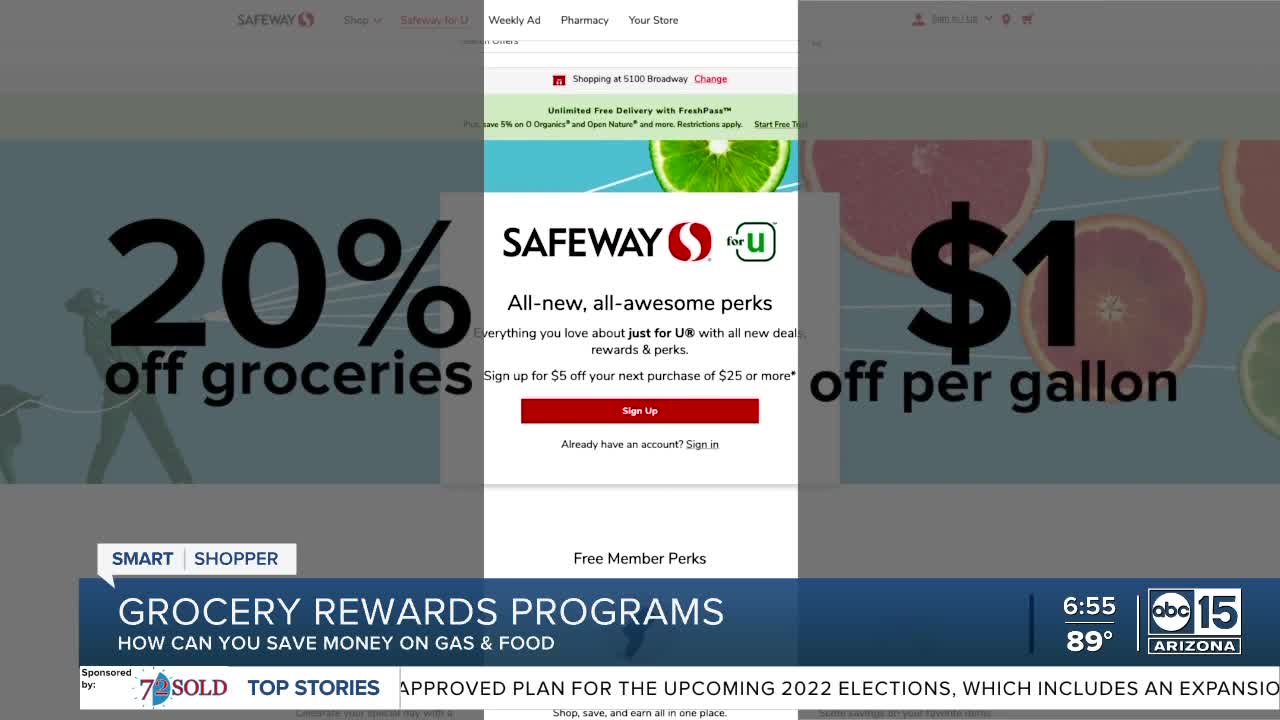 Save money on groceries and gas through reward programs